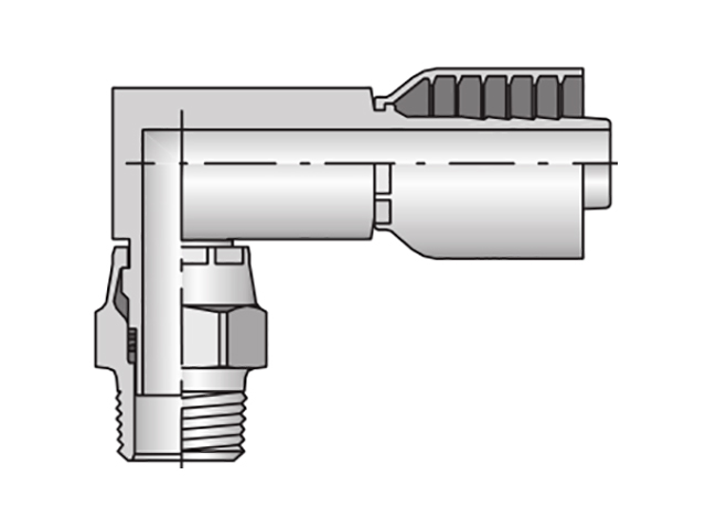 Parker 11L43 | 90 Deg Male NPT Swivel Fittings | Hose Shop