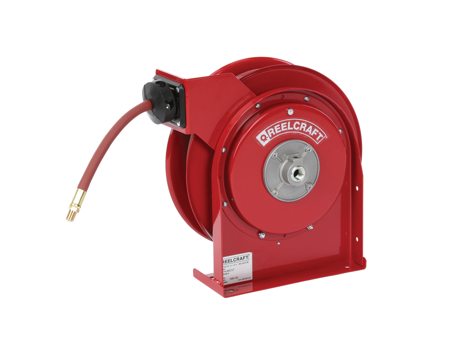 www.hoseshop.com: 5450OLP - 1/4"X50' Air/Water Spring Reel with Hose